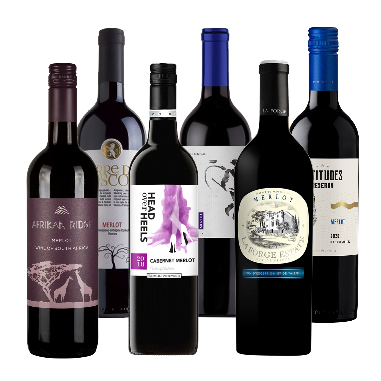 The Merlot Wine Case of 6 Award Winning Bottled Boxed